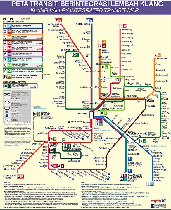 Kuala Lumpur Transportation Map